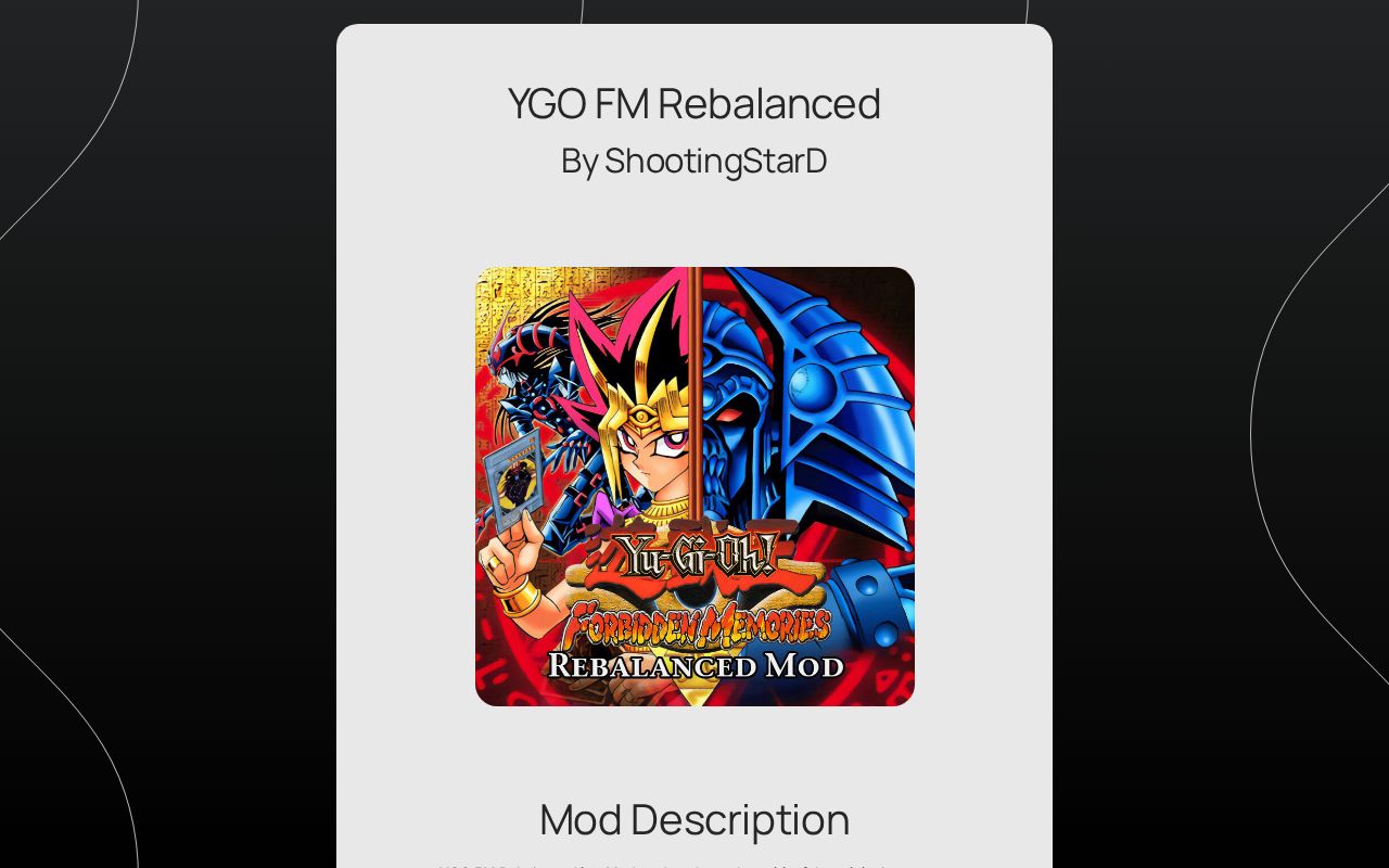 Yugioh FM Rebalanced Mod